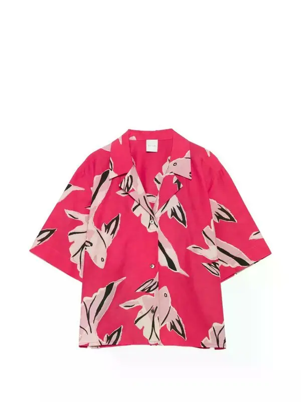 Paul Smith Fish-print Shirt - Pink
