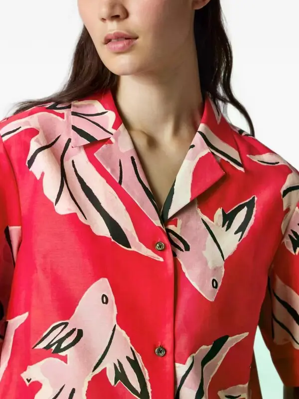 Paul Smith Fish-print Shirt - Pink