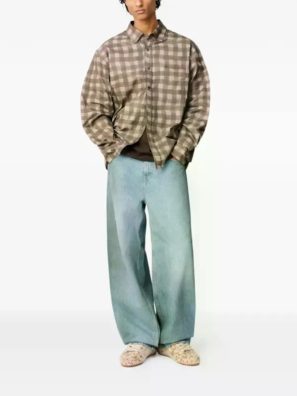 Axel Arigato Distort Gingham Shirt - Neutrals