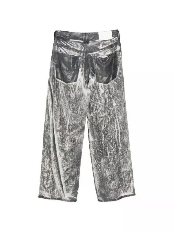 DIESEL® 1997 D-enim-m Logo-patch Trousers - Grey