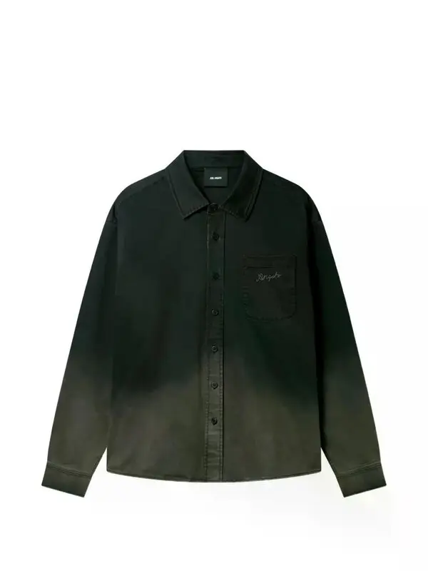 Axel Arigato Cal Button Embroidered Shirt - Black