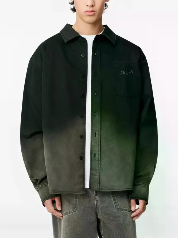Axel Arigato Cal Button Embroidered Shirt - Black