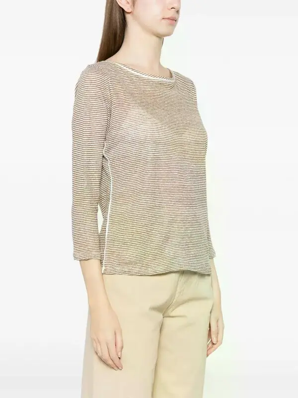 PUROTATTO Striped Top - Neutrals