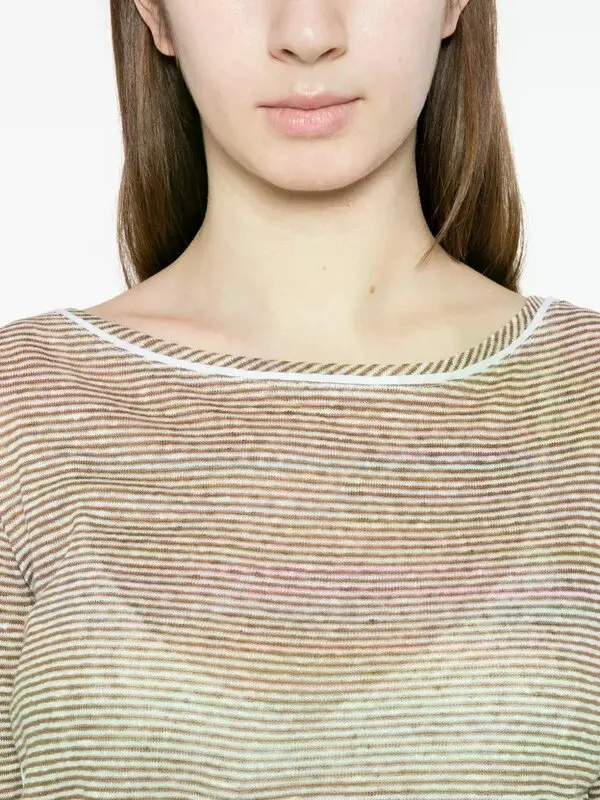 PUROTATTO Striped Top - Neutrals