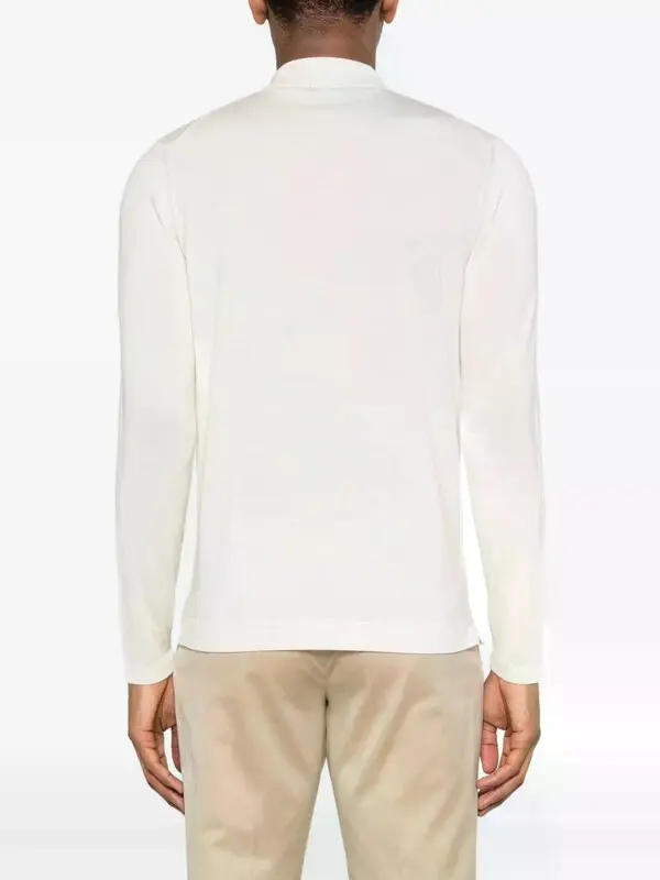 DRUMOHR Long-sleeve Polo Shirt - Neutrals
