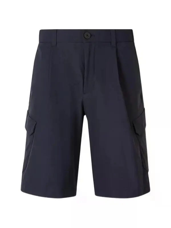 Herno Pleat-detail Cargo Shorts - Blue