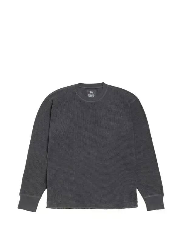StÜssy Pigment Dyed Long Sleeve Thermal Sweater - Grey