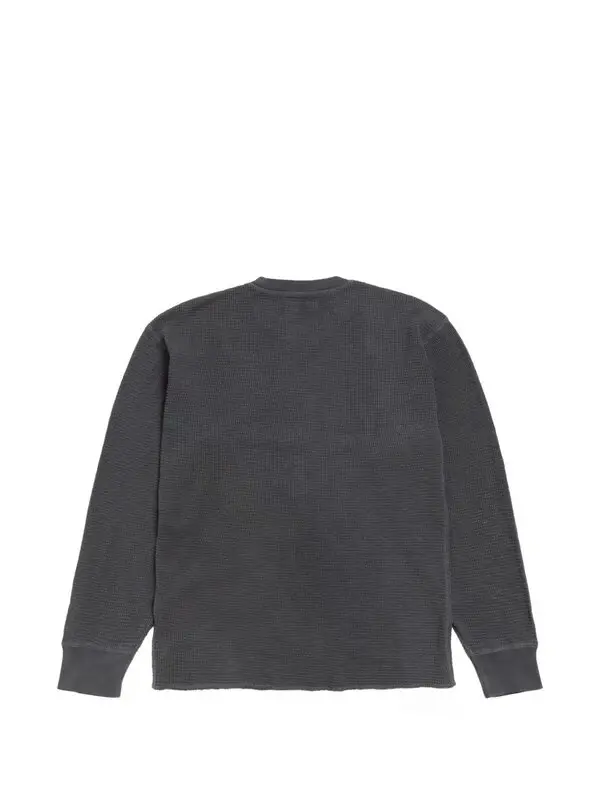 StÜssy Pigment Dyed Long Sleeve Thermal Sweater - Grey