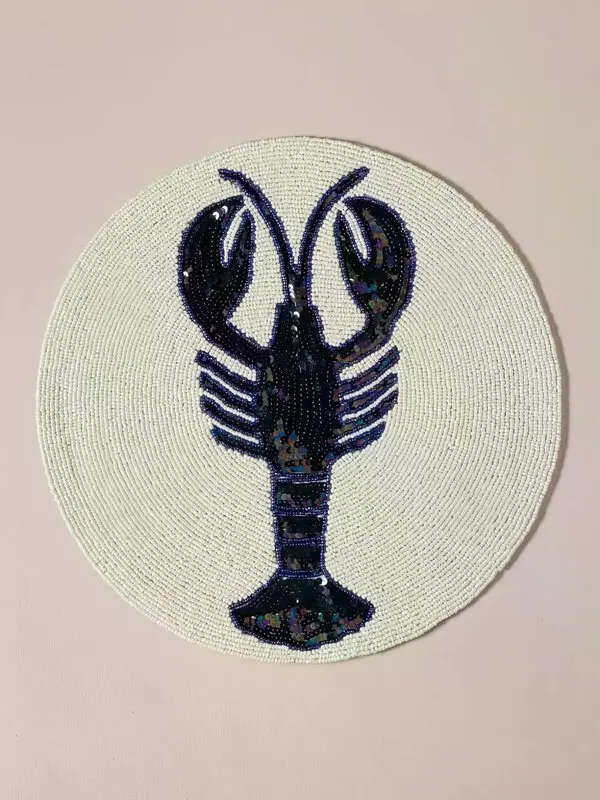 CU I SEEYOU Lobster-design Plate Mat - Neutrals