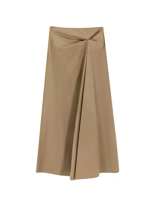 Max Mara Draped Flared Asymmetric Skirt - Brown