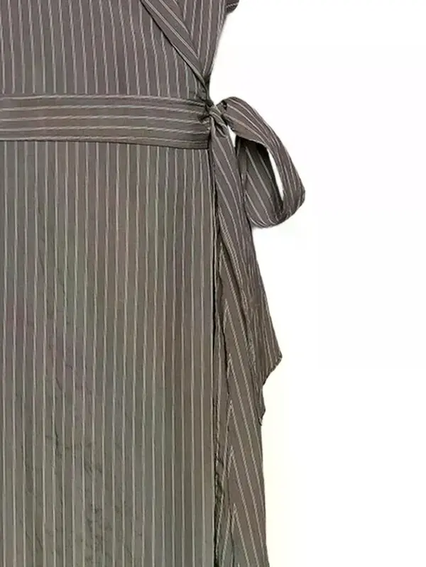 ELENA MIRÒ Striped Wrap Dress