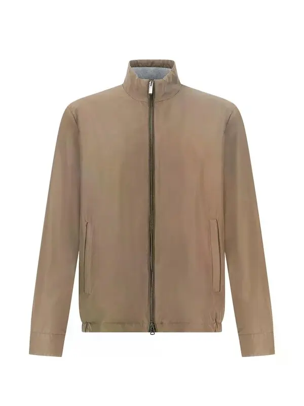 Paul & Shark Aqualeather Zip Jacket - Neutrals