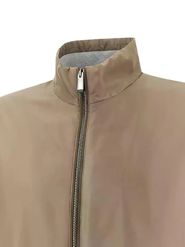 Paul & Shark Aqualeather Zip Jacket - Neutrals