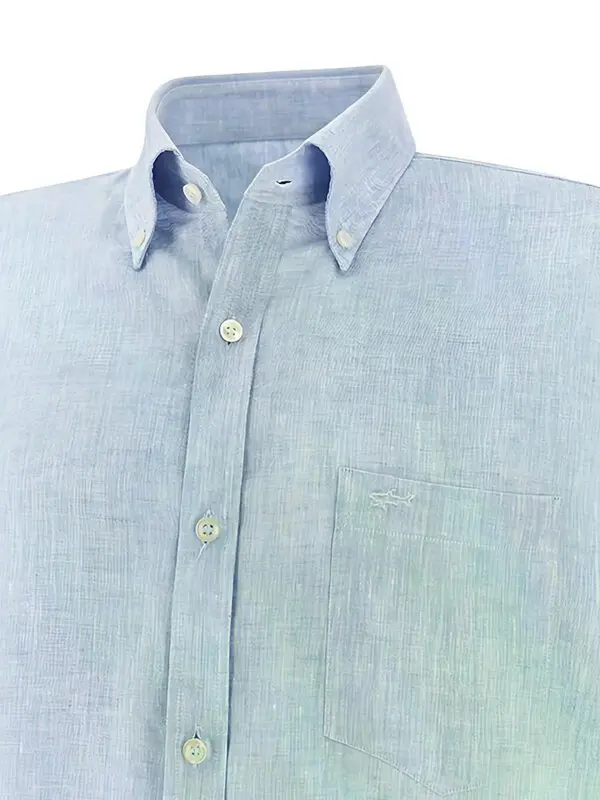 Paul & Shark Short-sleeved Linen Shirt - Blue