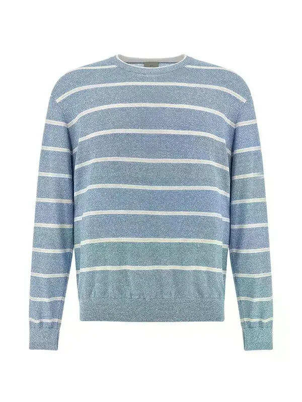 Paul & Shark Striped Crew-neck Sweater - Blue