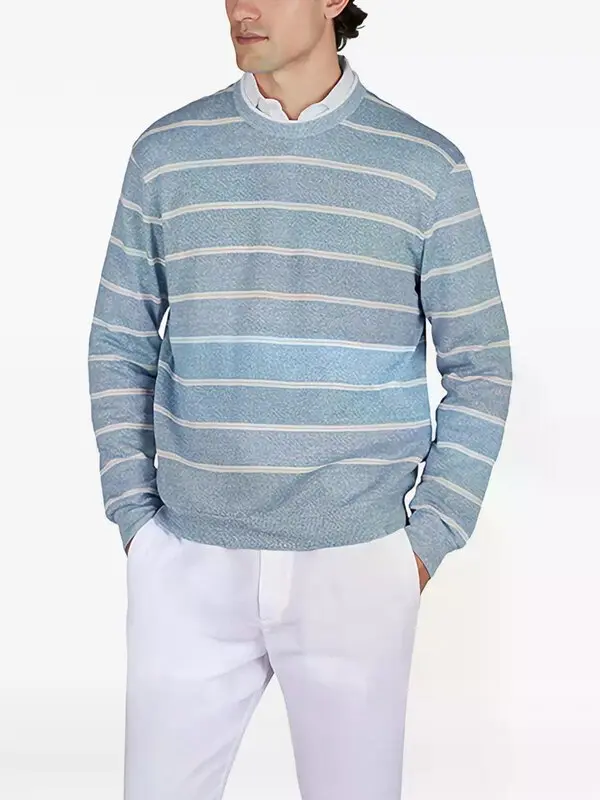 Paul & Shark Striped Crew-neck Sweater - Blue