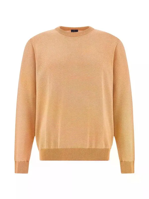 Paul & Shark Crew-neck Textured Knit Sweater - Orange