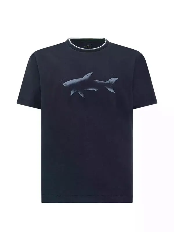 Paul & Shark Shark-print Cotton T-shirt