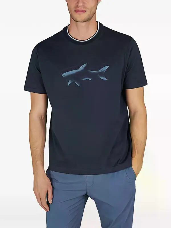 Paul & Shark Shark-print Cotton T-shirt
