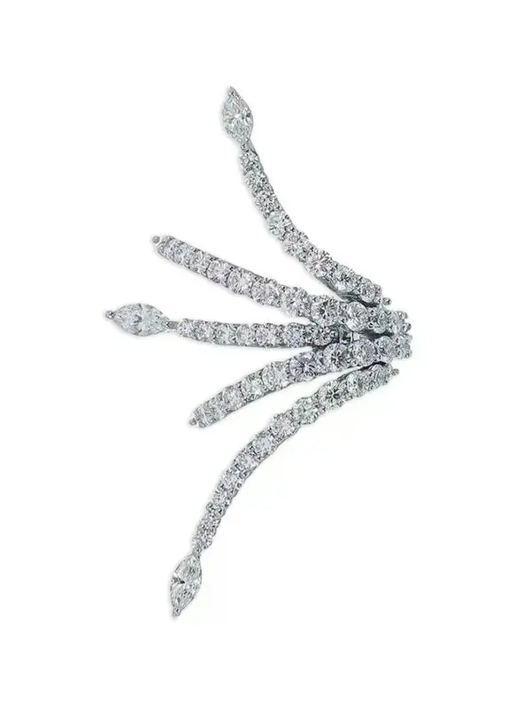 Yeprem Diamond Burst Earring - Silver