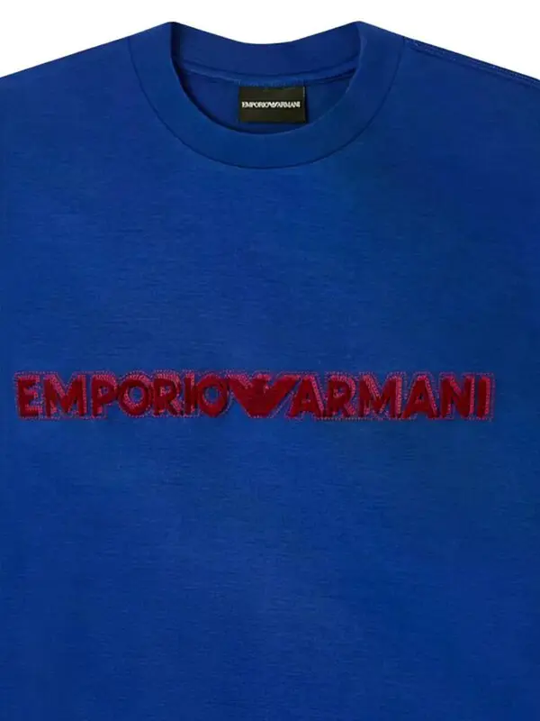 Emporio Armani Embossed-logo Round-neck T-shirt