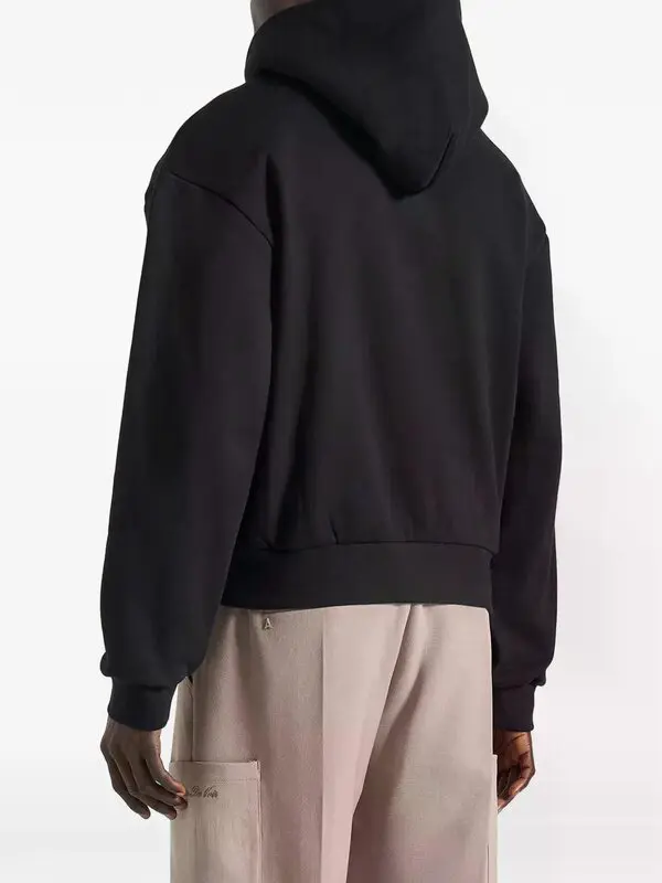 Manière De Voir Maniere De Voir Floral Eiffel Zip Hoodie - Black