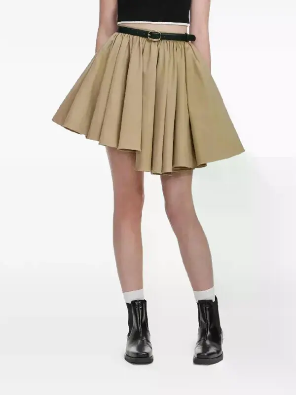 SELF-PORTRAIT Pleated Asymmetric Skirt
