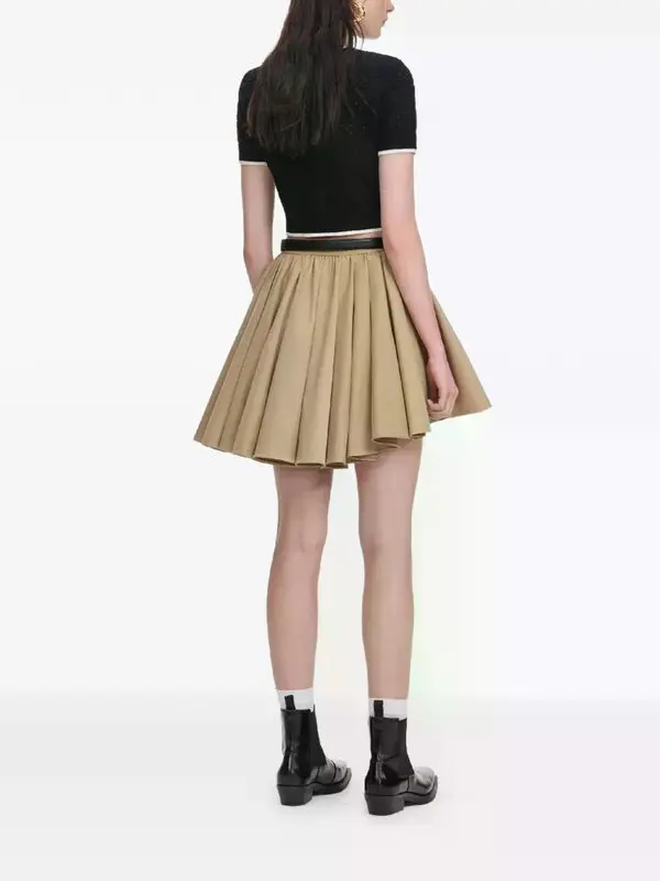 SELF-PORTRAIT Pleated Asymmetric Skirt