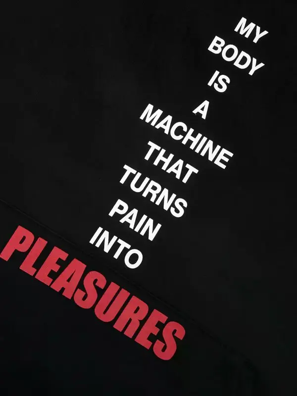 PLEASURES Skeleton Print Hooded Sweatshirt
