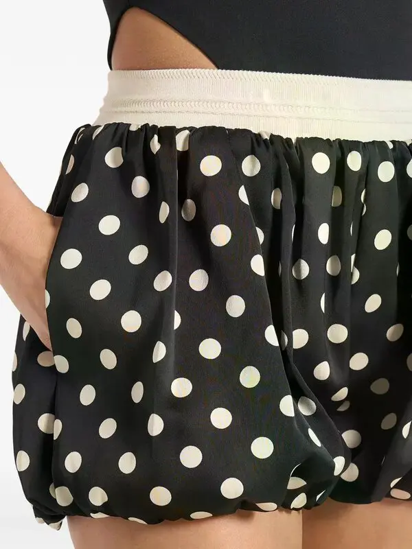 Manière De Voir Maniere De Voir Satin Polka-dot Balloon Shorts