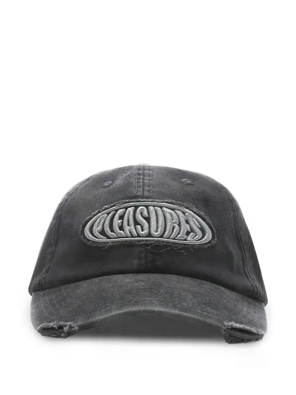 PLEASURES Embroidered Rip Cap - Black