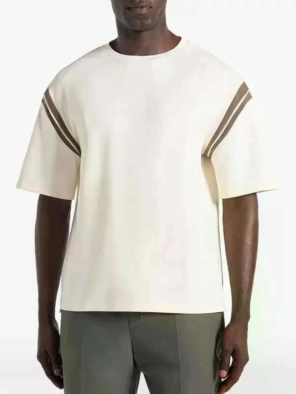 Manière De Voir Georges Panelled Short-sleeve T-shirt - Neutrals