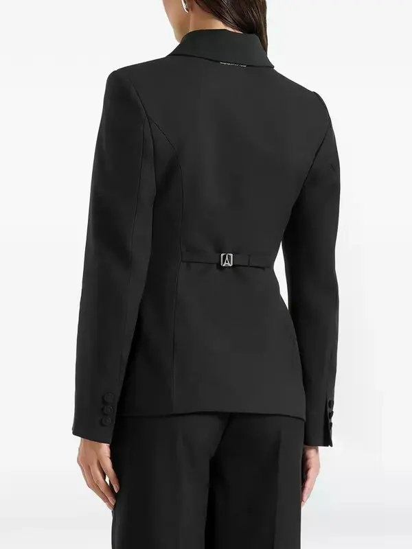 Manière De Voir Maniere De Voir Tailored Cinch Blazer With Detachable Collar - Black