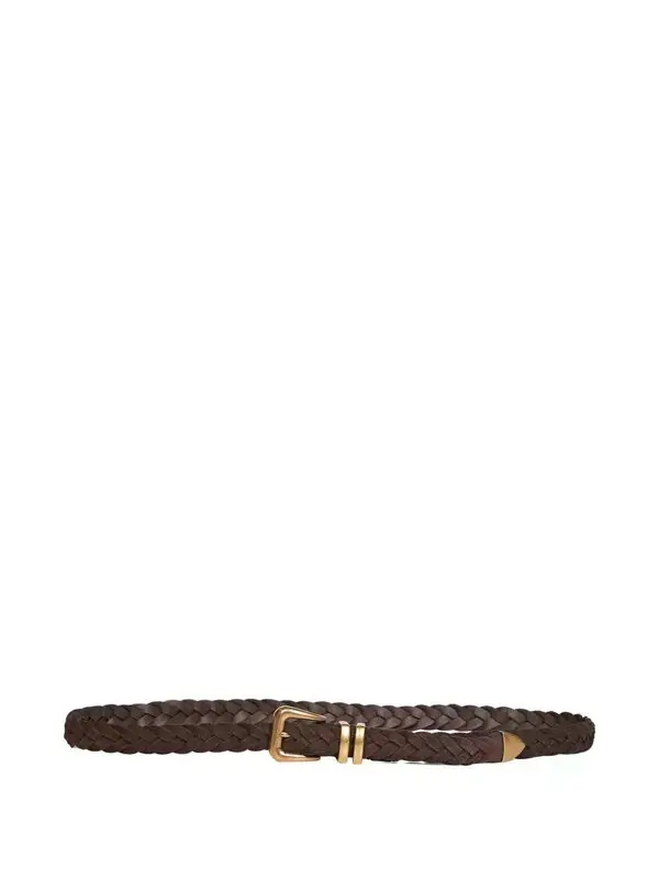 Brunello Cucinelli Braided Leather Belt - Brown