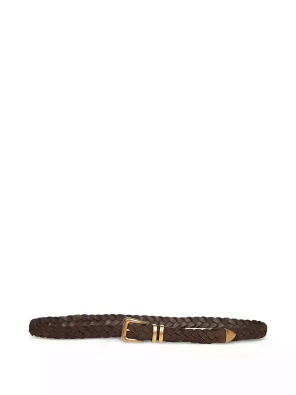 Brunello Cucinelli Braided Leather Belt - Brown