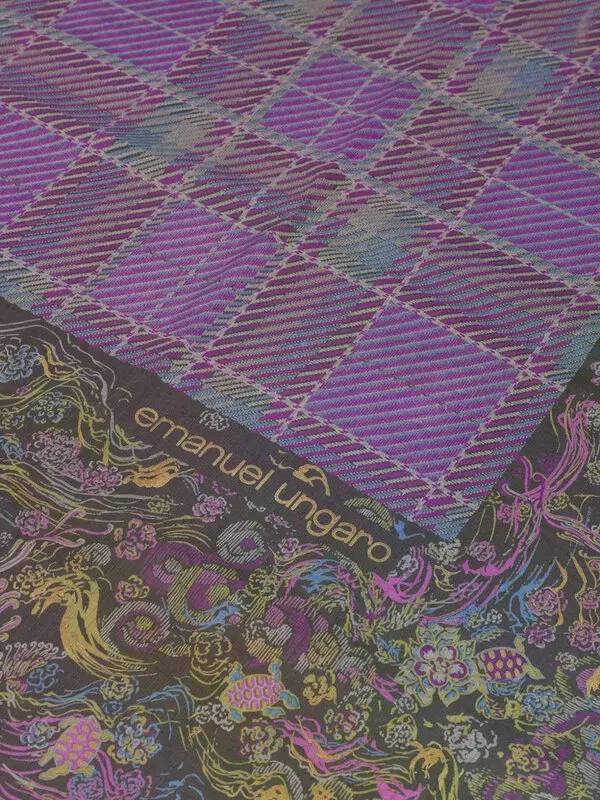 Emanuel Ungaro Floral Check Scarf