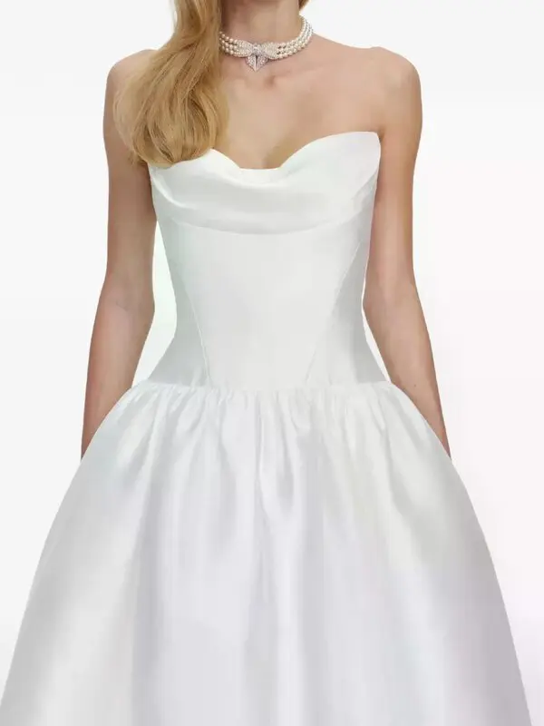 SELF-PORTRAIT Sweetheart Flared Midi Dress
