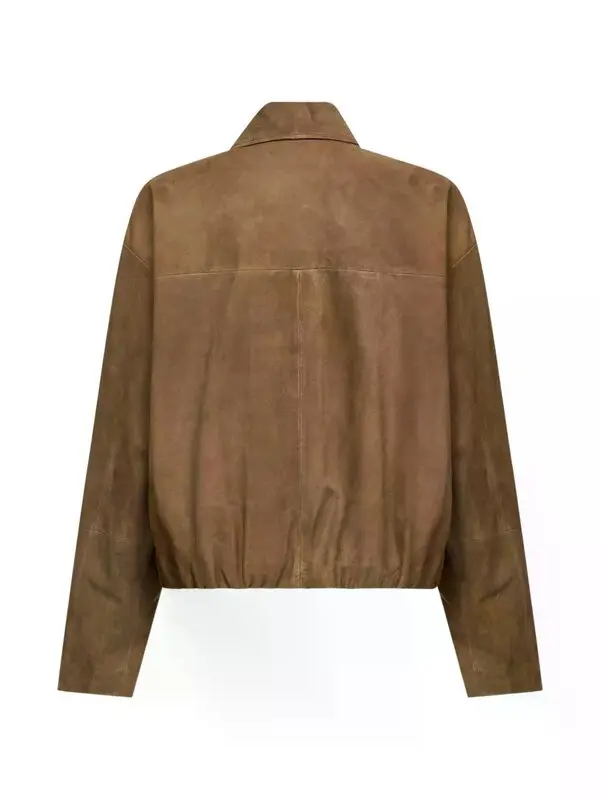 ARMA Zip Leather Coat - Brown