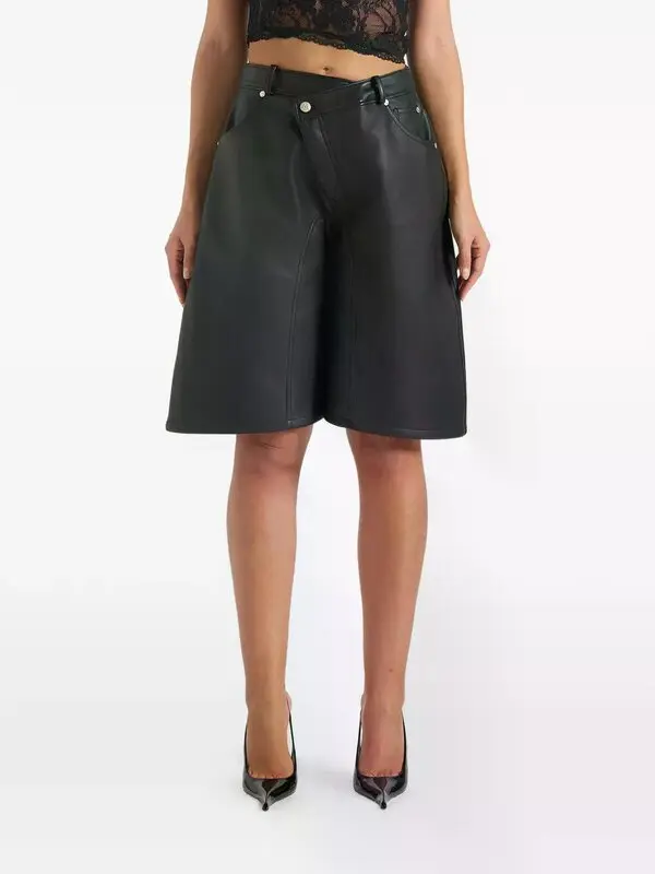 Manière De Voir Maniere De Voir Wrapover Wide-leg Bermuda Shorts