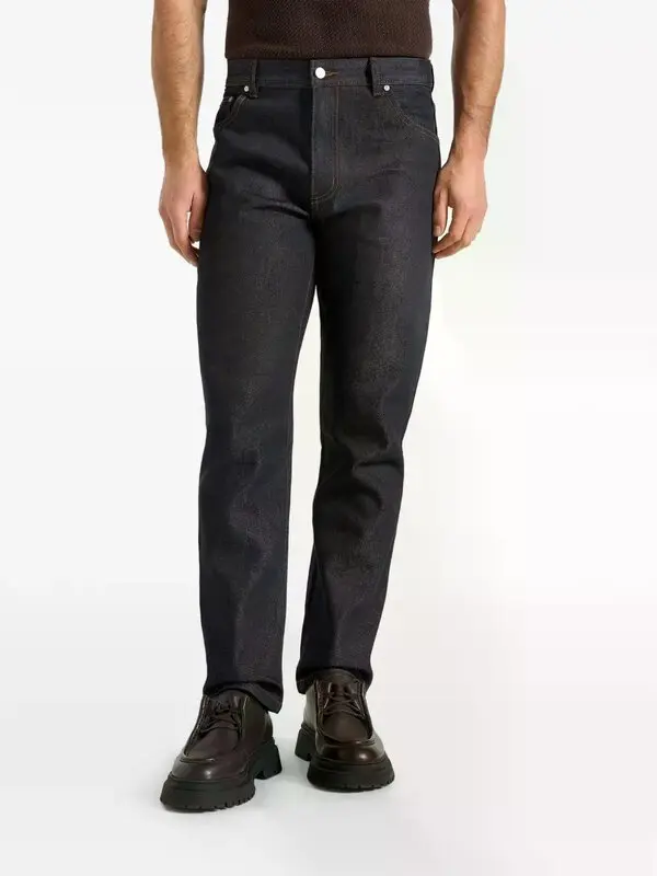 Manière De Voir Dn001 Contrast-stitching Jeans - Blue
