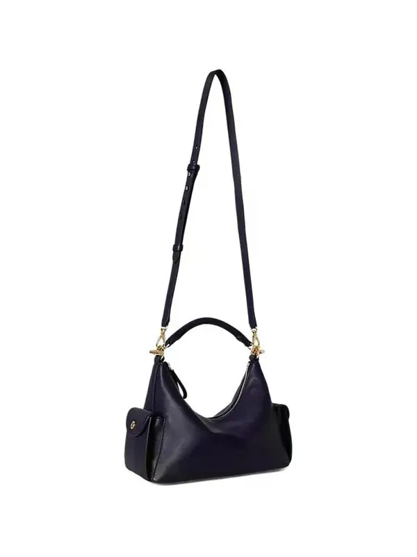 Ralph Lauren Leather Tote Bag With Top Handle And Shoulder Strap
