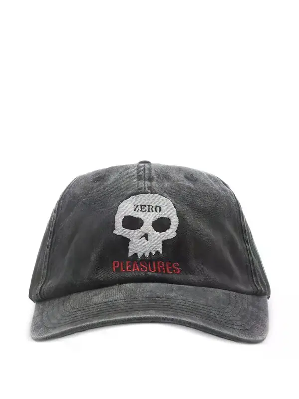PLEASURES Skull Embroidered Baseball Cap - Black