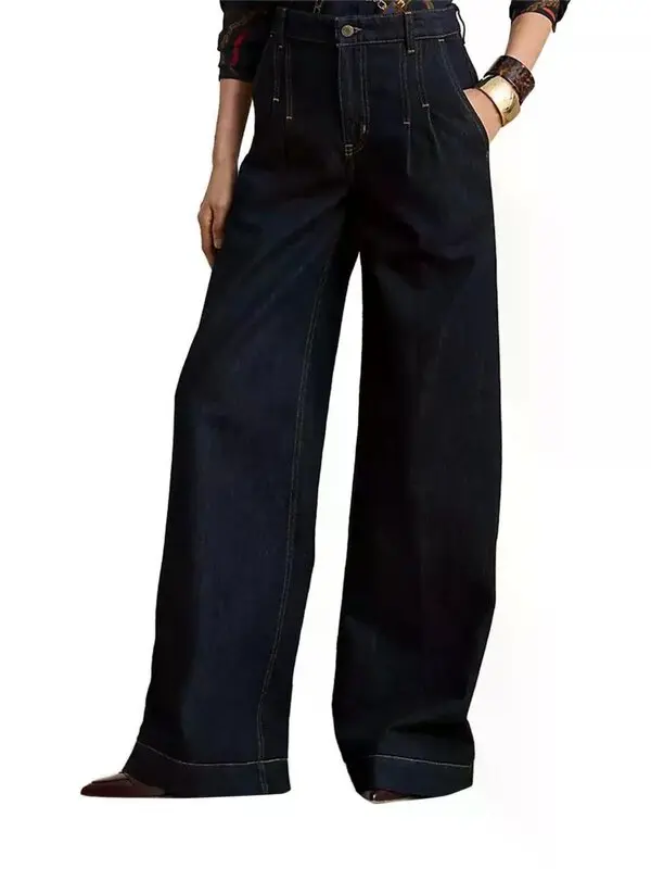 Ralph Lauren Pleated Wide-leg Jeans