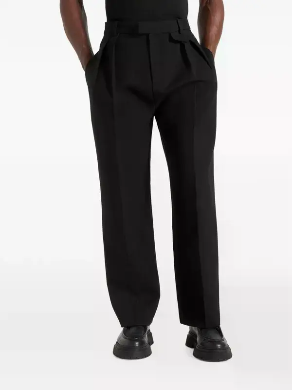 Manière De Voir Pierre Twin-pleat Tailored Trousers - Black