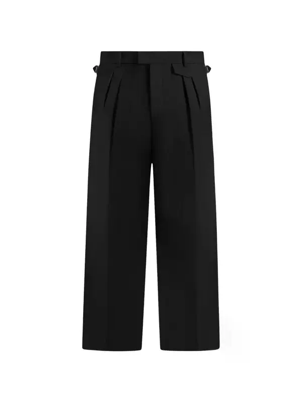 Manière De Voir Pierre Twin Pleat Tailored Trousers - Black