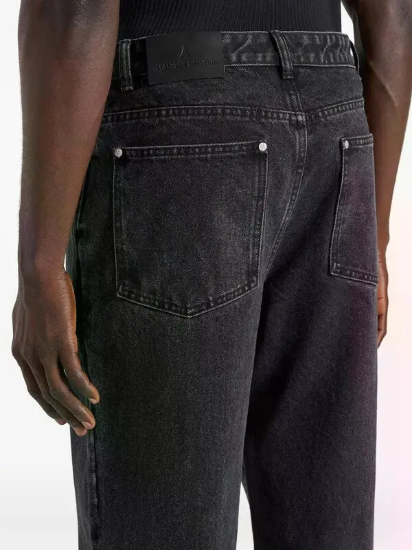 Manière De Voir Maniere De Voir Relaxed Fit Faded Wash Denim Jeans