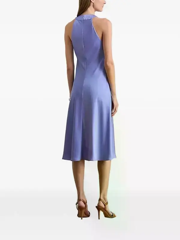 Buy Ralph Lauren Crossed Halter Midi Dress - Blue At 16% Off | Editorialist