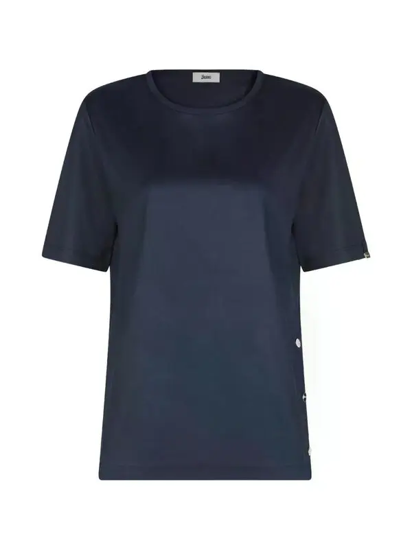 Herno Button-detail T-shirt - Blue