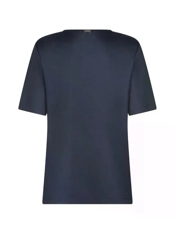 Herno Button-detail T-shirt - Blue
