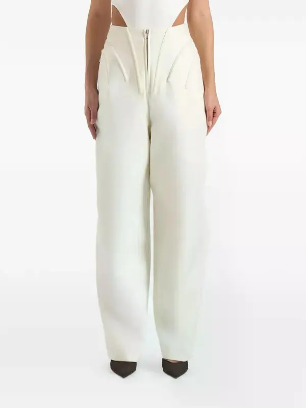 Manière De Voir Rena Corset Zip Trousers - Neutrals